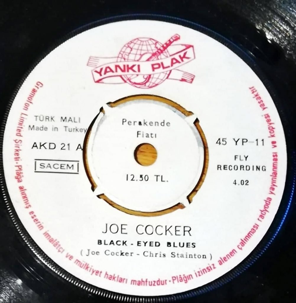 Joe Cocker ‎– Black-Eyed Blues 45lik Plak – Deform Müzik