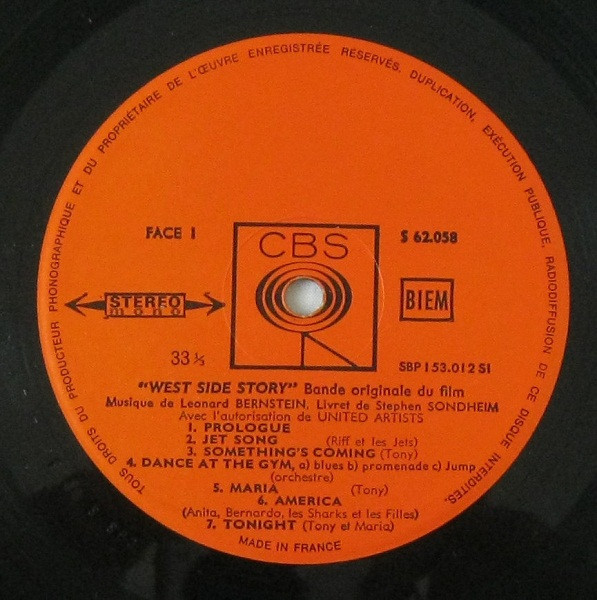 Leonard Bernstein – West Side Story (The Original Sound Track Recording) LP Plak – Deform Müzik