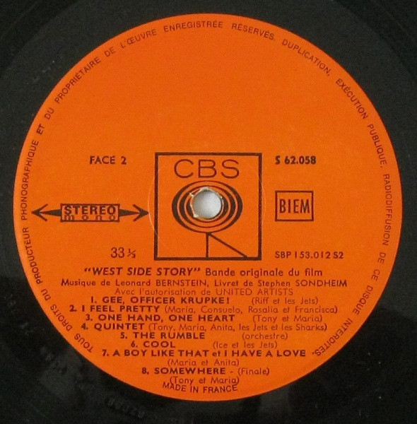 Leonard Bernstein – West Side Story (The Original Sound Track Recording) LP Plak – Deform Müzik