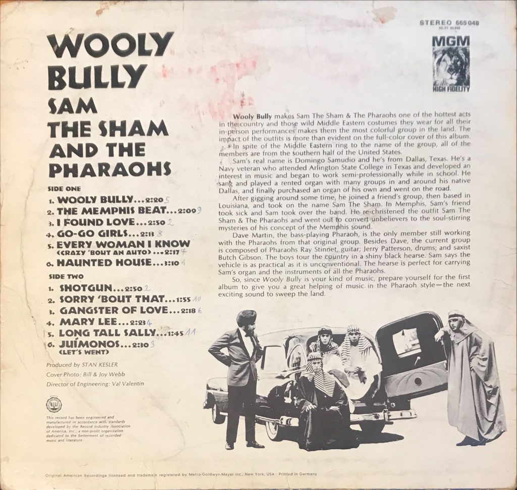 Sam The Sham And The Pharaohs – Wooly Bully LP Plak – Deform Müzik