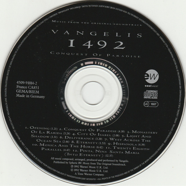 Vangelis – 1492 – Christophe Colomb (Musique Extraite De La Bande ...