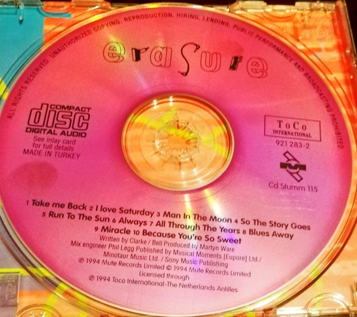 Erasure – I Say I Say I Say CD – Deform Müzik