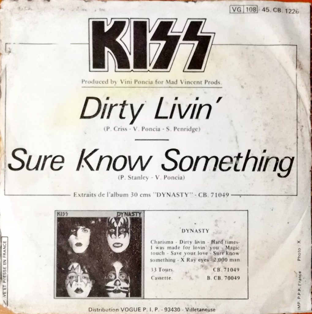 Kiss – Dirty Livin’ / Sure Know Something 45lik Plak – Deform Müzik