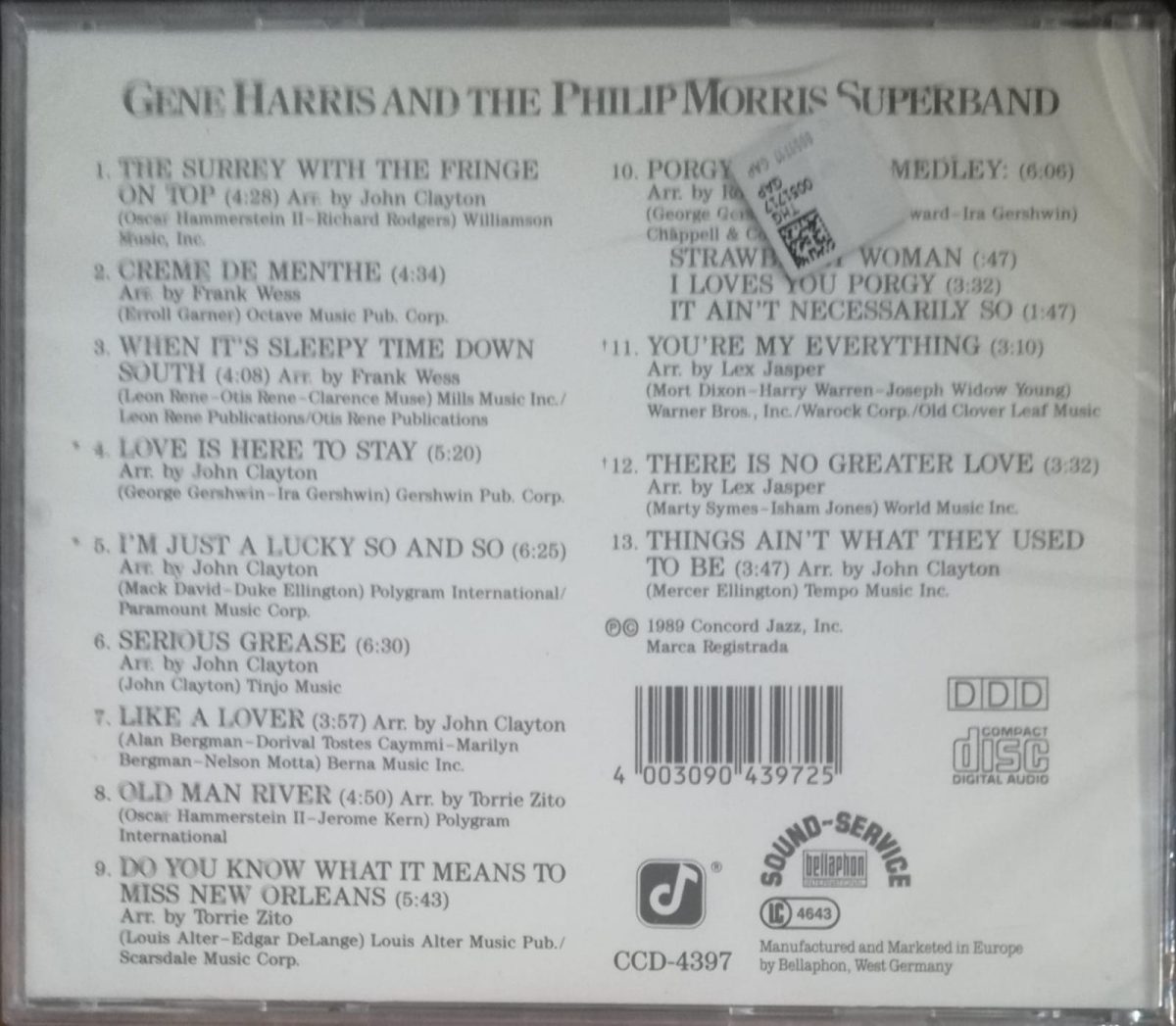 Gene Harris And The Philip Morris Superband – Live At Town Hall, N.Y.C ...